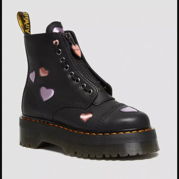 Dr. Martens | Shoes | Dr Martens Sinclair Leather Heart Platform Boots ...